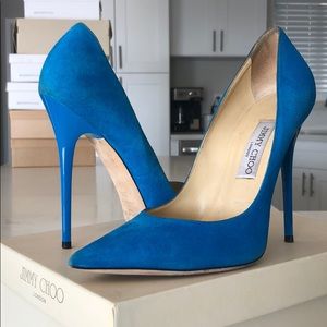 Jimmy Choo | Shoes | Jimmy Choo Anouk Pump Suede Turquoise 395 | Poshmark